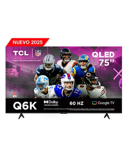 Pantalla Tcl Mini LED de 75 pulgadas 4K/UHD 75Q6K con Google TV 1